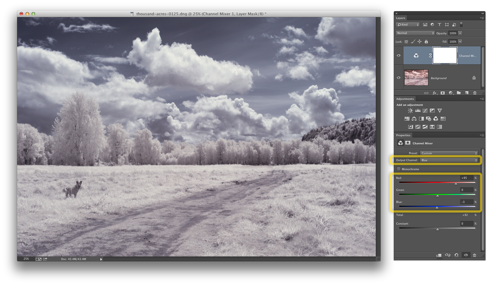 Processing an Infrared Image using Lightroom and Photoshop - Photofocus